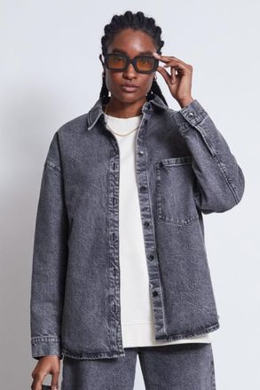 JAN 'N JUNE Damen vegan Hemd Denim Solace Hellgrau