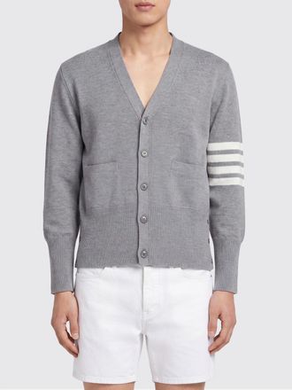 Thom Browne Cardigan en laine &agrave; col V et d&eacute;tail iconique 4-Bar
