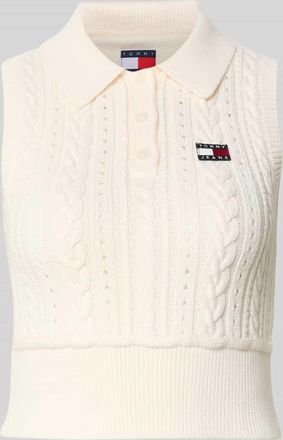 Tommy Jeans Slim Fit Pullunder aus reiner Baumwolle