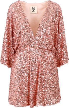 Aniye By Femme, Robes, Rose, Taille: 40 FR Sequin Kimono V-neck Dress