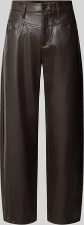Cambio Straight Fit Kunstlederhose mit G&uuml;rtelschlaufen Modell ELIN