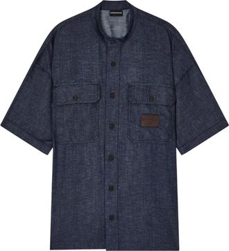 Emporio Armani Homme, Chemises, Bleu, Taille: L Chemise Coupe Confort