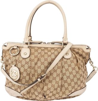 Gucci Crossbody Bags - Gucci GG Monogram Sukey Handbag - Gr. unisize - in Braun - f&uuml;r Damen