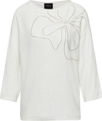 s.Oliver 3/4 Arm-Pullover Strickpullover Strickpullover mit Fledermaus&auml;rmeln und Schmuckperlen