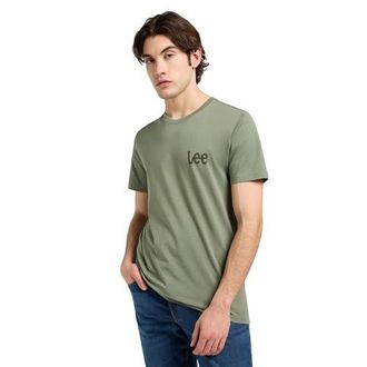 Lee Medium Wobbly Tee T-Shirt, Olive Stone, L Hommes