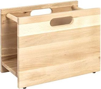 Haku M&ouml;bel Zeitungsst&auml;nder buche ged&auml;mpft, Massivholz - Ma&szlig;e: B 40 cm x H 30 cm x T 21 cm, Style: Modern