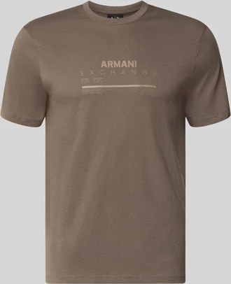 A|X Armani Exchange Slim Fit T-Shirt aus reiner Baumwolle mit Logo-Print