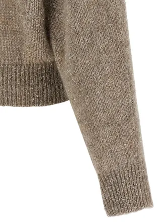 Brunello Cucinelli Sequin-Embellished Sweater - Beige