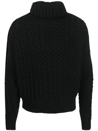 Valentino Garavani Grob gestrickter Pullover - Schwarz