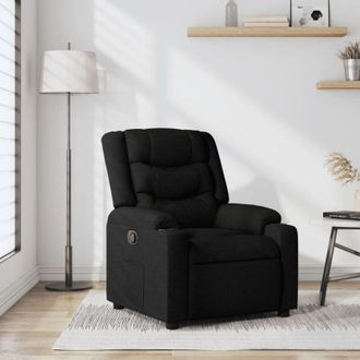 vidaXL Fauteuil inclinable Noir Tissu - Vidaxl