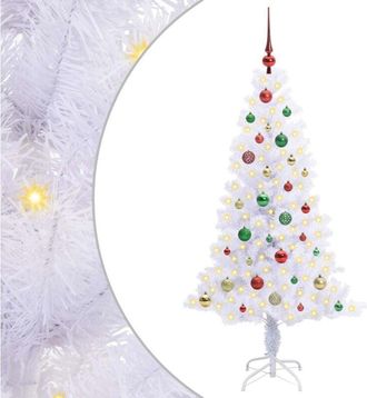 vidaXL K&uuml;nstlicher Weihnachtsbaum Wei&szlig; 150 cm PVC und Stahl vidaXL