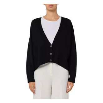 Manila Grace Cardigan Basic - - Knitwear - Damen - Schwarzk - S