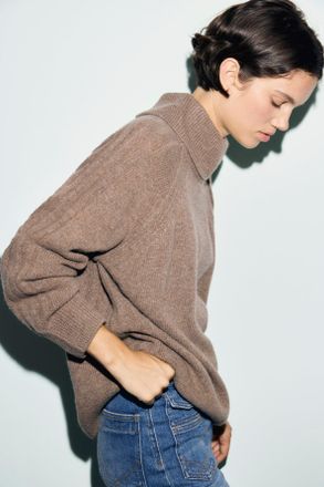Gerard Darel Col roul&eacute; en laine et cachemire - ROBI - Camel