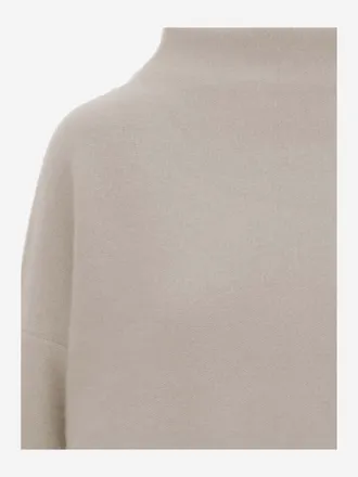Vince Womens Cashmere Sweater Beige