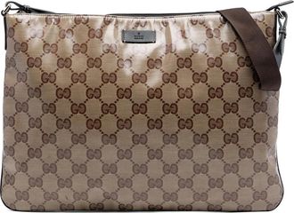 Gucci Hobo Bags - GG Crystal Crossbody - Gr. unisize - in Braun - f&uuml;r Damen