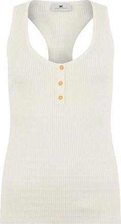 Elisabetta Franchi Femme, Tops, Blanc, Taille: 40 FR Hauts