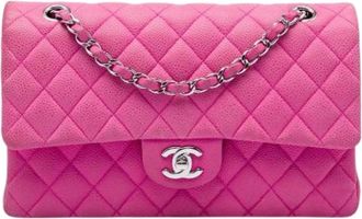 Chanel Sac bandouli&egrave;re classique Pre-owned &agrave; double rabat - Femme - Pre-owned - Rose - Taille: ONE Size