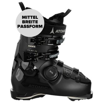 Atomic HAWX PRIME 85 BOA W GW Skischuhe Frauen - Größe 27/27.5 - Alpin-Skischuh in Black/Stone - Boots mit 3D Knöchel & Ferse für präzisen Sitz - mittelbreit