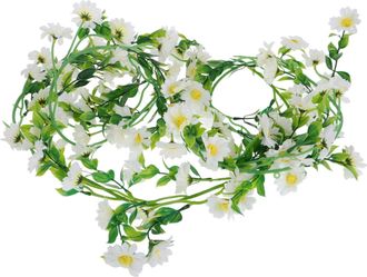 SOLUSTRE Gänseblümchen-Girlande Aus Seide Für Hintergründe Innen Und Außenräume Leicht Zu Installieren Und Langlebig