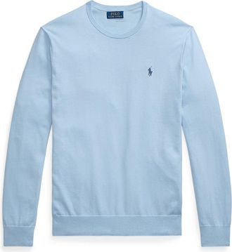Ralph Lauren Leichter und softer Rundhalspullover aus Baumwolle, Slim Fit in