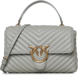 Pinko Pinko, Femme, Sacs, Gris, Taille: ONE Size Love Lady Puff Handbag