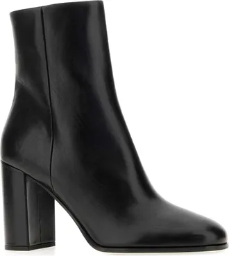 Prada Womens Black Leather Ankle Boots Nero Stivali