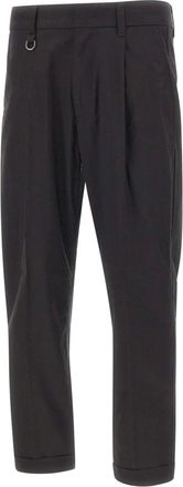 Paolo Pecora Homme, Pantalons, Noir, Taille: XS Pleated Pantalons