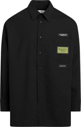 Maison Margiela Homme, Chemises, Noir, Taille: M Chemise Tailleur M&eacute;lange de Laine