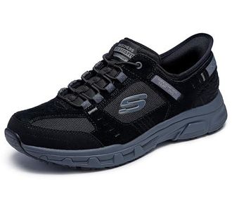 Skechers Homme Oak Canyon Consistent Winne Hands Free Slip-in Chaussure de randonn&eacute;e, Black Leather/Textile/Synthetic/Charcoal Trim, 48.5 EU