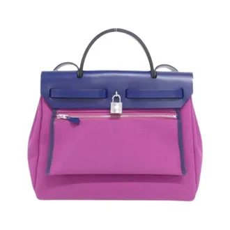 Herm&egrave;s Pre-owned Herbag Zip PM Canvas Vache Hunter Bag - - Pre-owned - Damen - Rosa - ONE SIZE
