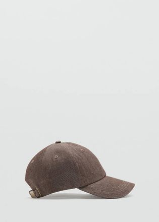 Mango Casquette coton visi&egrave;re chocolat - Femme - Taille unique - MANGO
