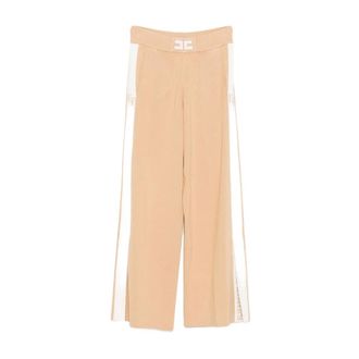 Elisabetta Franchi Wide Hosen - - Trousers - Damen - Beige - M