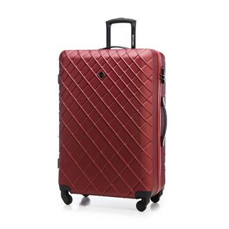 Wittchen Reisekoffer Rollkoffer Trolley Gro&szlig;er Koffer Handgep&auml;ck Hartschale aus ABS mit 4 Spiner Rollen Zahlenschloss Teleskopgriff Classic line Gr&ouml;&szlig;e XL Burgu