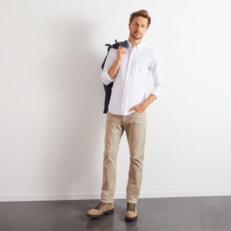 Eden Park Chemise En Coton Pinpoint Blanc Old Ref Pp