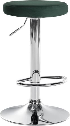 Clp Barhocker Ponte Samt-Bezug I H&ouml;henverstellbarer Stuhl, Farbe:gr&uuml;n, Gestell Farbe:Chrom
