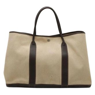 Herm&egrave;s Pre-owned Garden Party MM Tote Bag Beige Brown - - Pre-owned - Damen - Beige - ONE SIZE