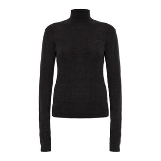Ganni Femme, Pulls, Gris, Taille: 36 FR Pull &agrave; col roul&eacute; en laine