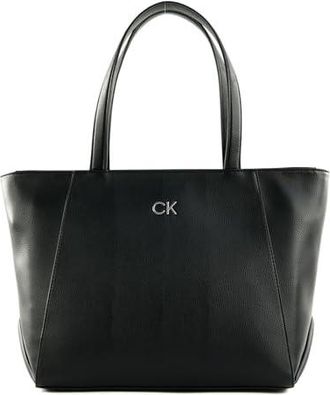 Calvin Klein Sac cabas cuir PU logo m&eacute;tal Femme