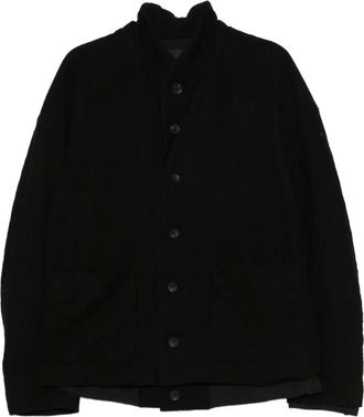 The Viridi-Anne blazer en sergé à broderies - Noir