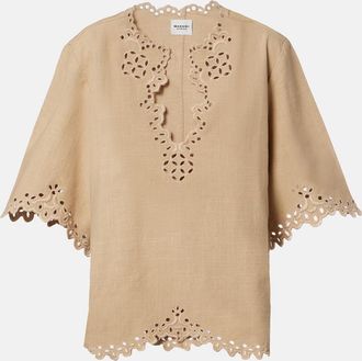 Isabel Marant Top Shana brod&eacute; en coton