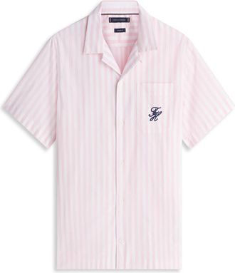 Tommy Hilfiger Kurzarmhemd aus Baumwolle mit Blockstreifen, Regular Fit in