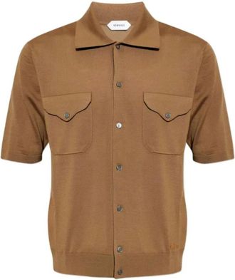 Versace Homme, Chemises, Brun, Taille: L Polo en maille