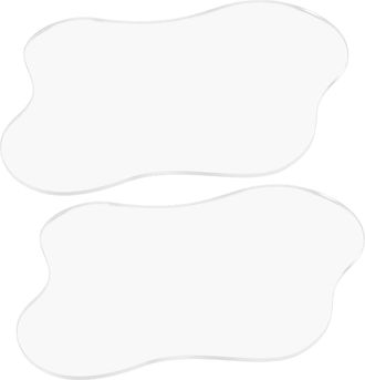 Cabilock 2stücke Transparent Acryl Untersetzer Unregelmäßig Für Tasse Schreibtisch Kaffee Becher Mattlos Home Office Décor