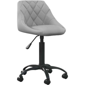 vidaXL Vidaxl - Chaise de bureau Gris clair Velours