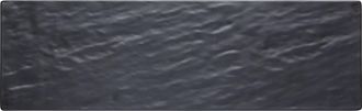 KitchenCraft SUMMER Servierbrett Schiefereffekt 53x16cm, Melamin, Schwarz, 28 x 18 x 18 cm