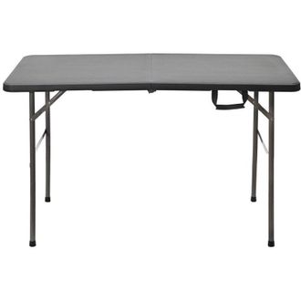 Trade Shop Trade Shop - Tragbarer faltbarer Tisch rechteckig 120 cm Mehrzweck-Camping mit Grifftransport