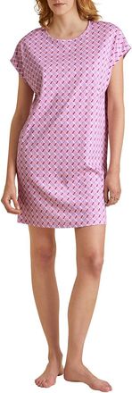 CALIDA Daylight Dreams Kurzarm-Nachthemd Damen,Damen, Länge 90cm, aus 100% Baumwolle