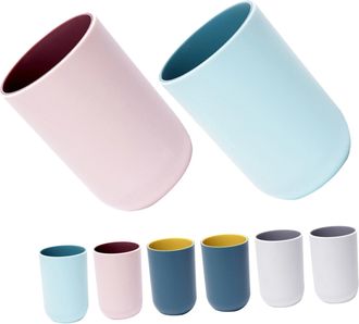 Cabilock 8 St&uuml;ck Reise Zahnputzbecher Wiederverwendbare Becher F&uuml;rs Badezimmer Reise Zahnputzbecher Wiederverwendbare Trinkbecher Badezimmer Kunststoff Trinkbe