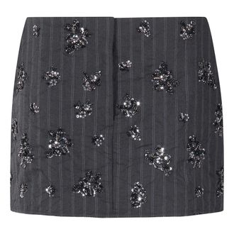 SIMKHAI Femme, Jupes, Gris, Taille: 38 FR Blaire Mini Skirt