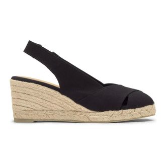 Castaner Femme, Chaussures, Noir, Taille: 36 EU Diana Peep-toe Espadrille